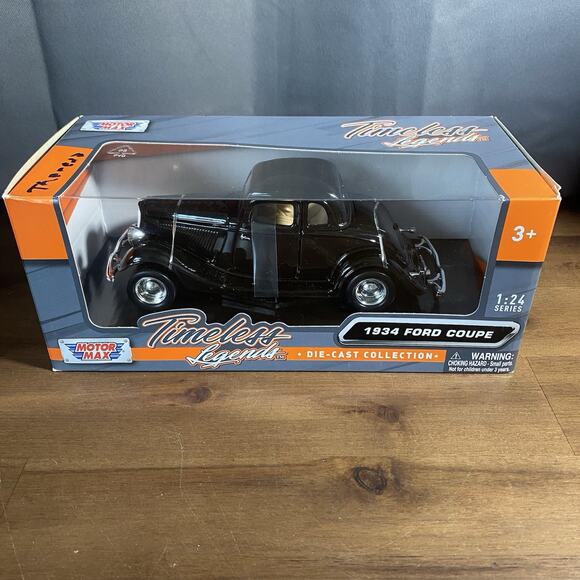 MOTORMAX | Toys | 934 Ford Coupe Diecast Model Car Black 124 Scale ...